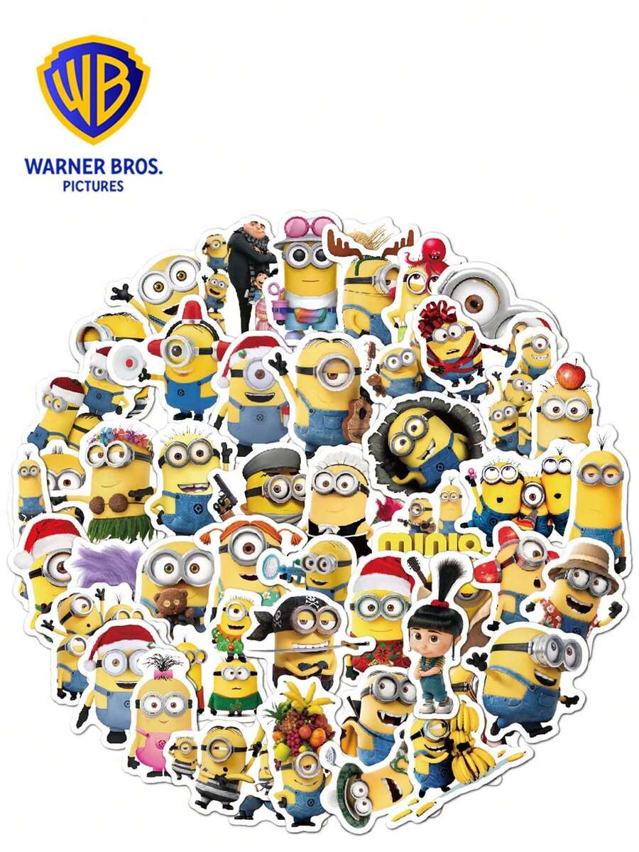 WB 50PCS Minions Officially Licensed Minions Stickers Dave Stuart Jerry ...
