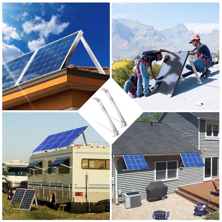 Solar Panel Mounting Bracket Elevation 0°-60° Adjustable Tilt Mounts ...