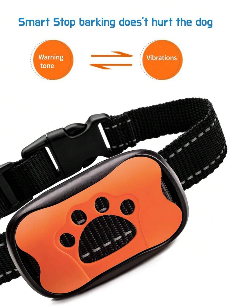 1pc Anti-Barking Dog Collar With Vibration + Beeping Warning, 7 ...