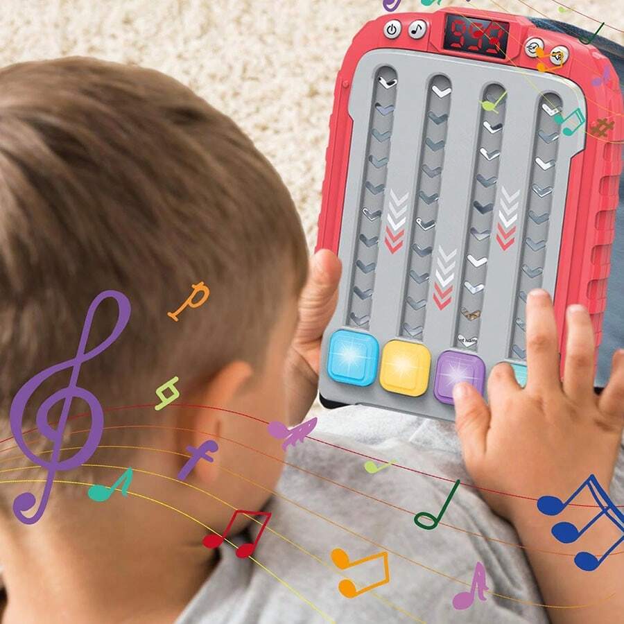 Music Beat Master Rhythm Game Controller Fingertip Smart Light Up Challenge Keyboard Game Toy