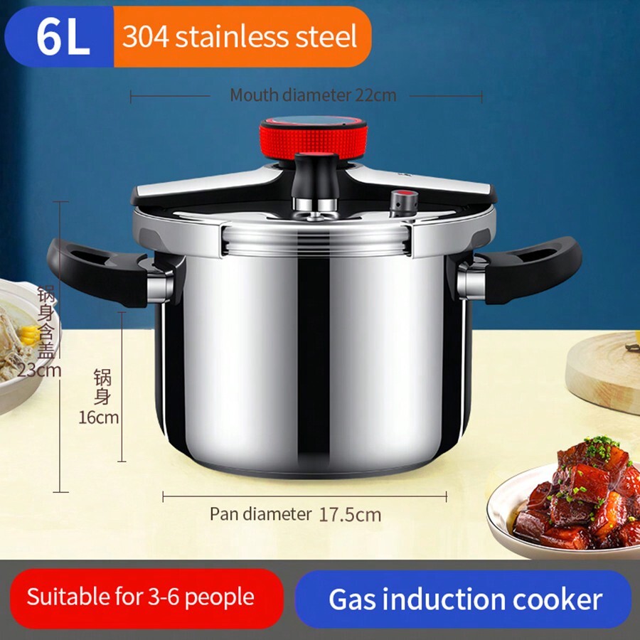 304 Stainless Steel High Pressure Cooker, Soup Pot, Stew Pot, High ...