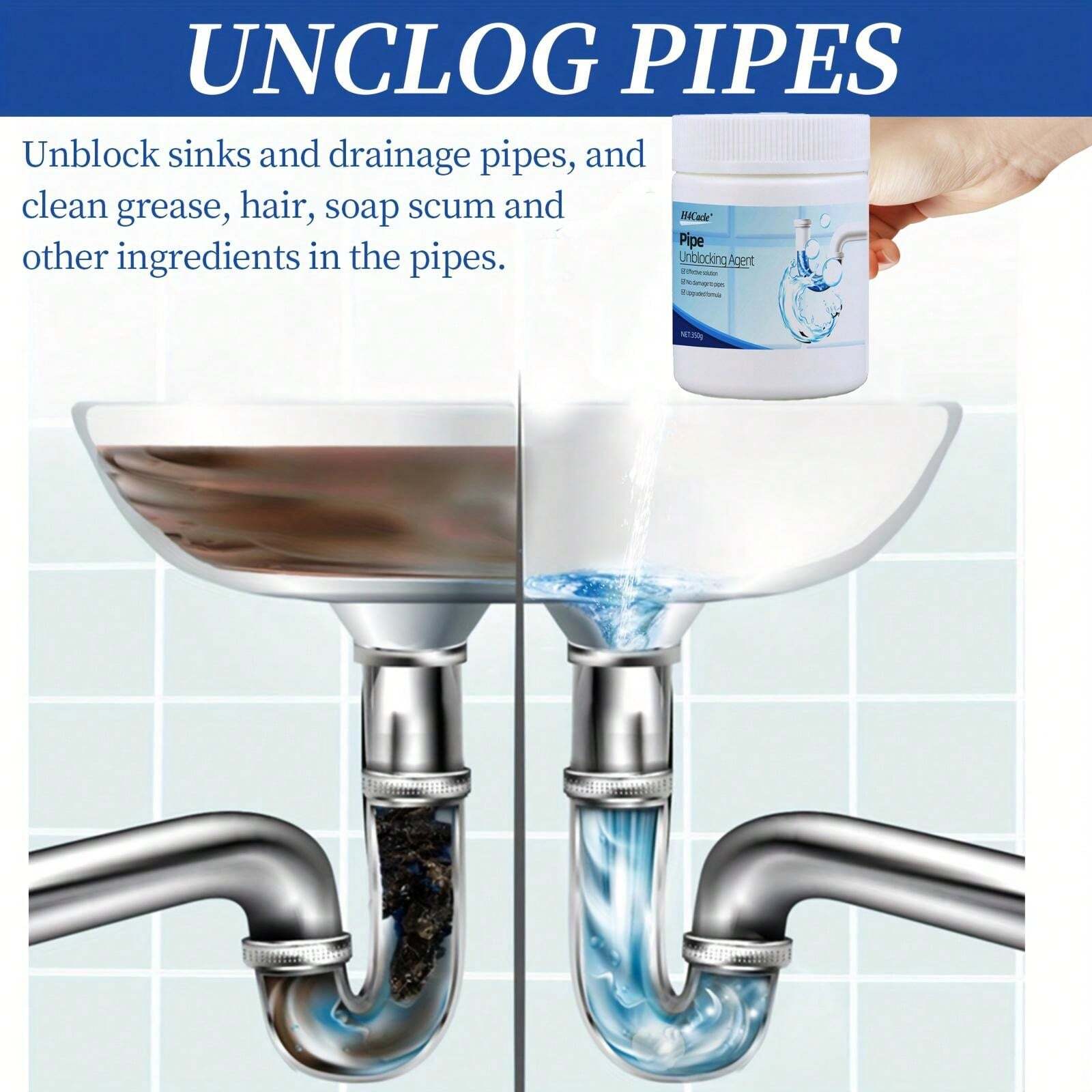 Drain Unclogging Agent Strong Dissolving Power Kitchen Toilet ...