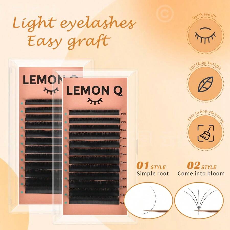 Lash Extension D Curl 8-15mm Mixed Tray Silk Classic Lash Extensions ...