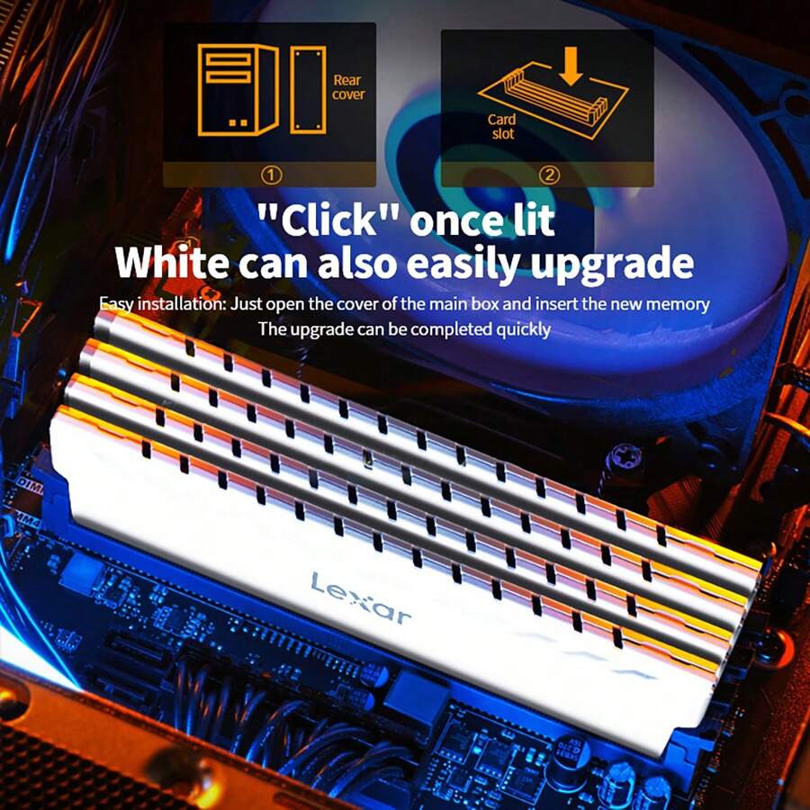 Lexar Lexar DDR4 RAM 3600MHz White 8GB 16GB Memory Ram 1.35V XMP 2.0 ...