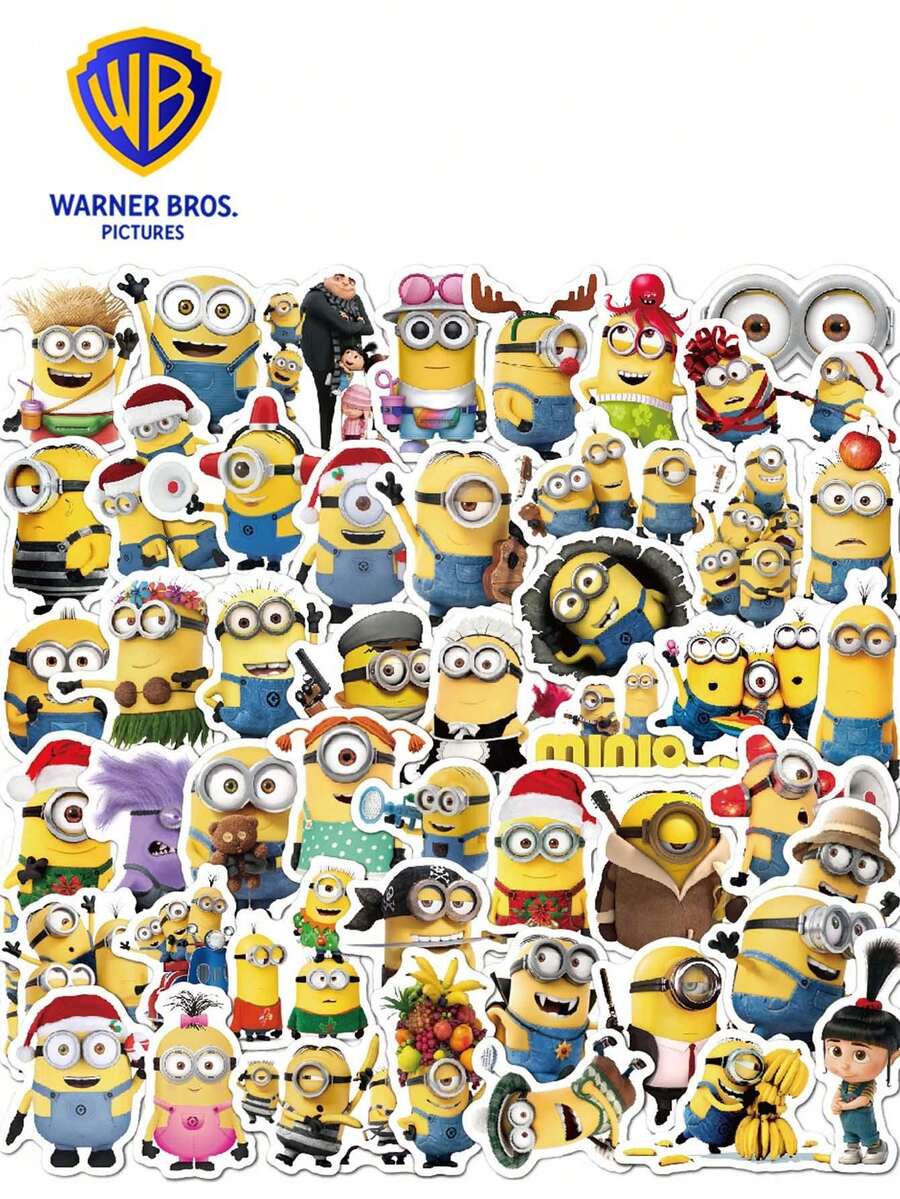 WB 50PCS Minions Officially Licensed Minions Stickers Dave Stuart Jerry ...