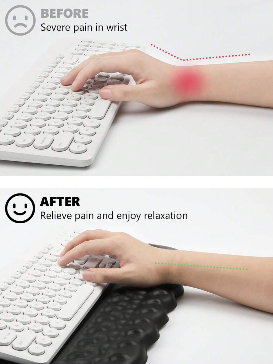 Computer Keyboard Stand With Wrist Rest Ergonomic Tilted Keyboard