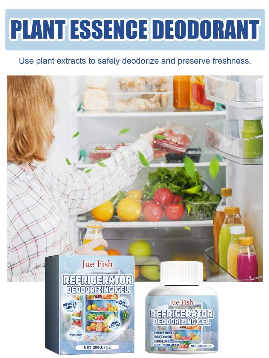 Refrigerator Deodorizer & Freshness Gel, Indoor Fridge Odor Eliminator ...