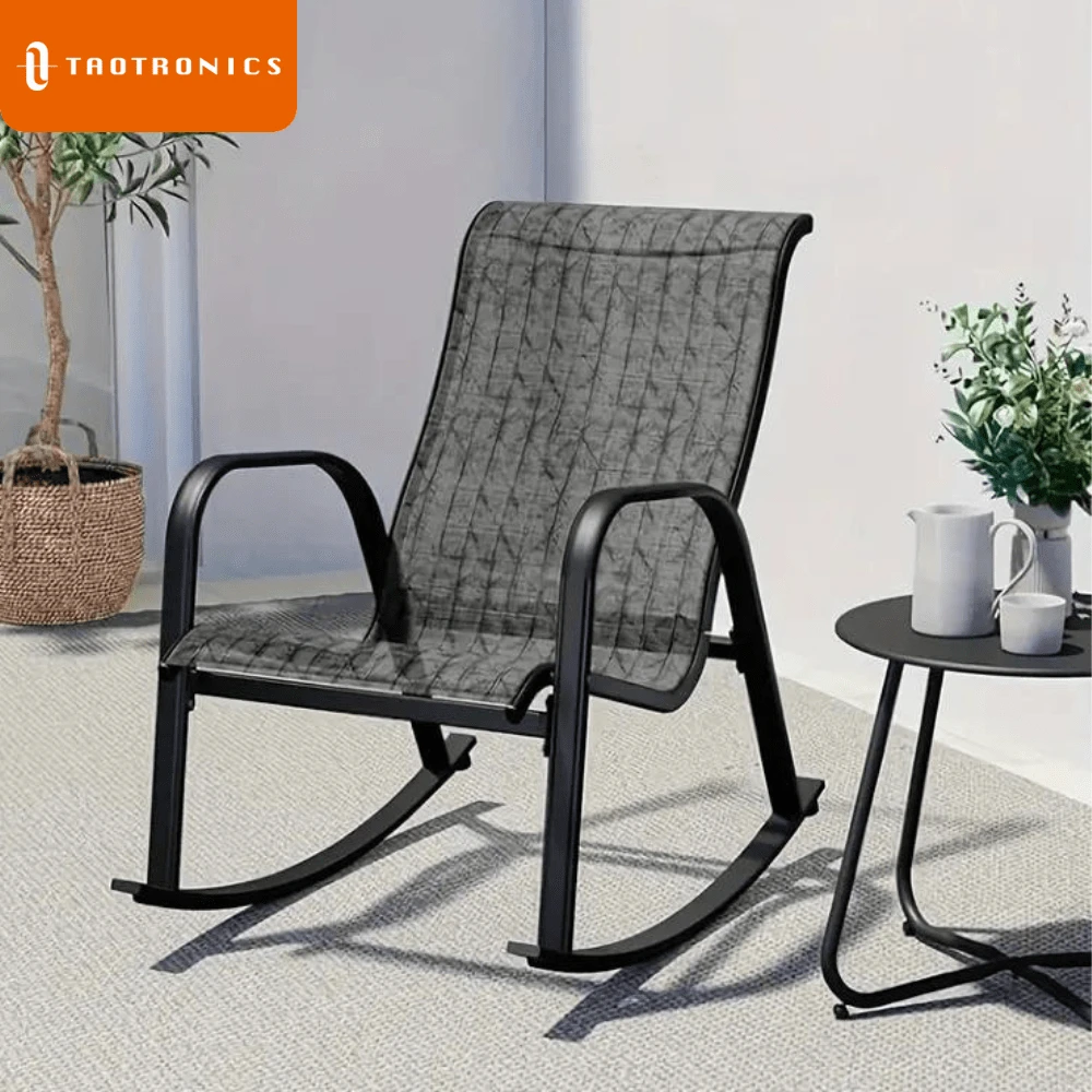TaoTronics Outdoor Mesh Sling Rocking Chair Rocker Seating Outside For ...