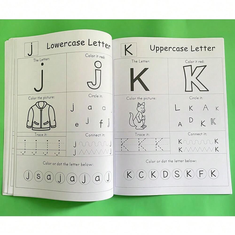 53 Pages 26 Letters A-Z Alphabet Colouring Book Preschool Learning ...