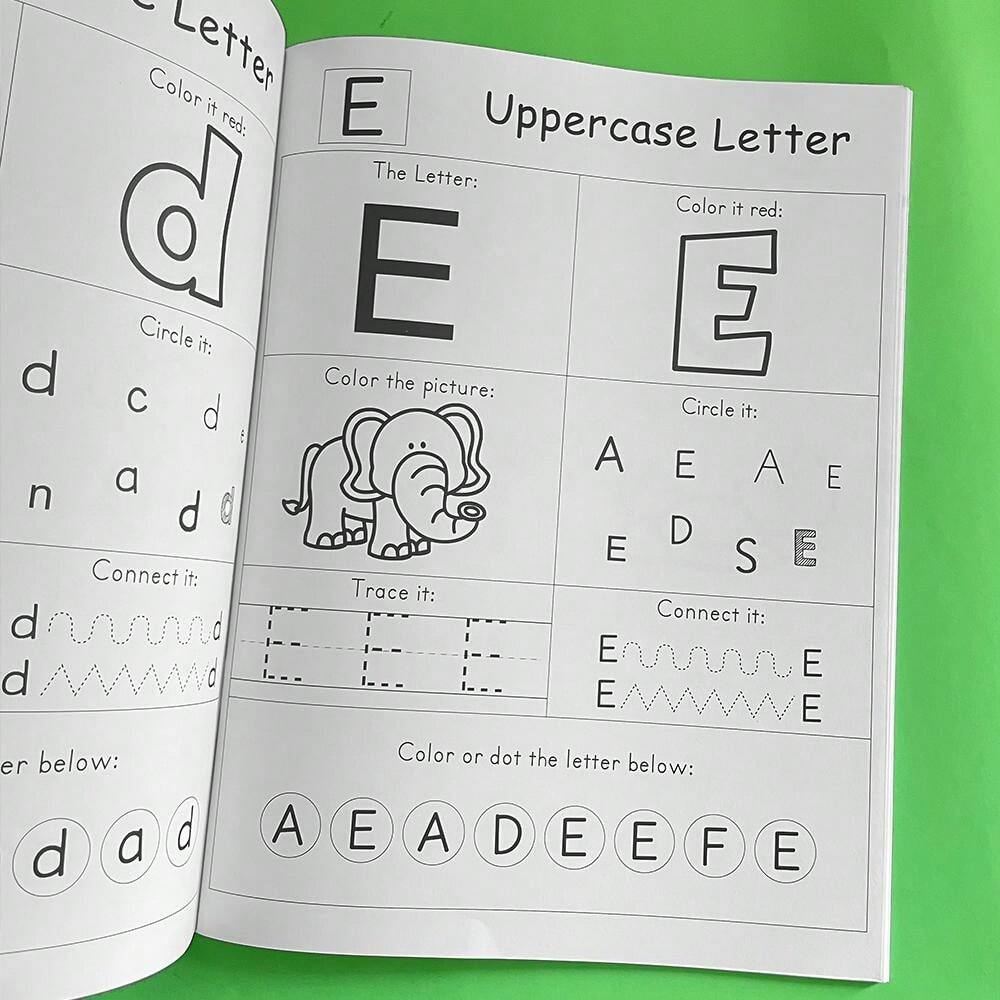 53 Pages 26 Letters A-Z Alphabet Colouring Book Preschool Learning ...
