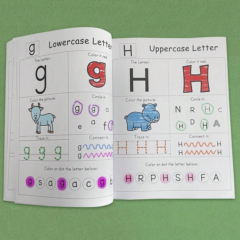 53 Pages 26 Letters A-Z Alphabet Colouring Book Preschool Learning ...
