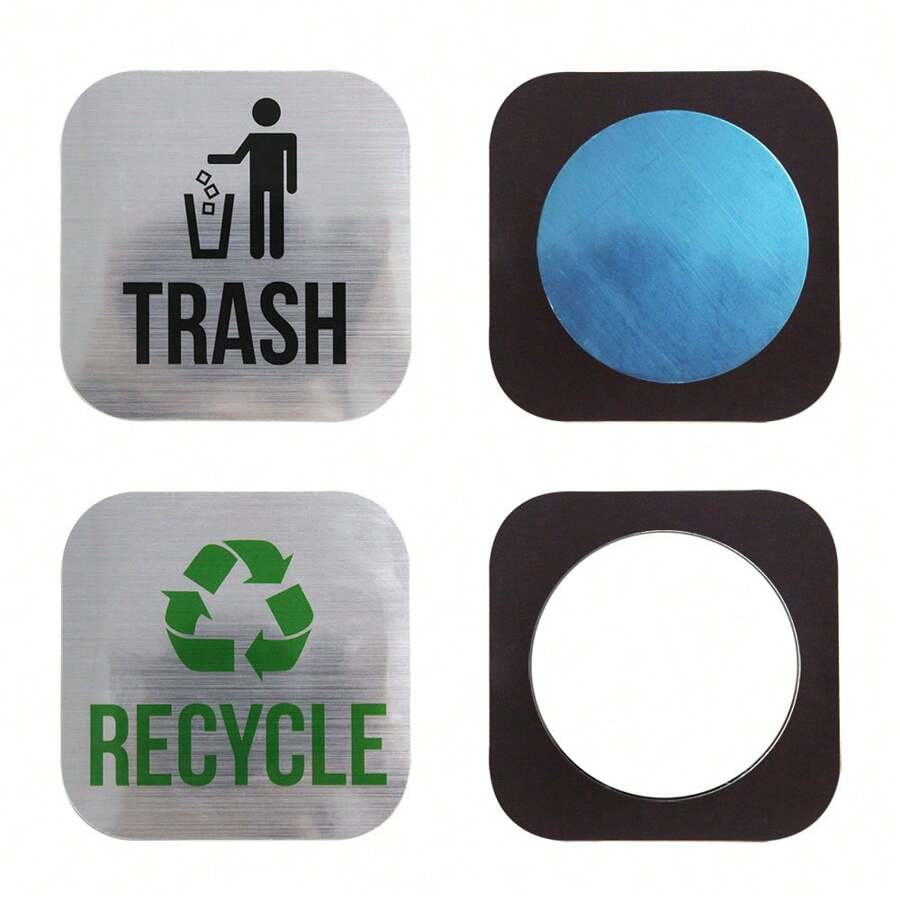 Magnetic Recycle And Trash Signs For Kitchen Trash Cans And Recycling ...
