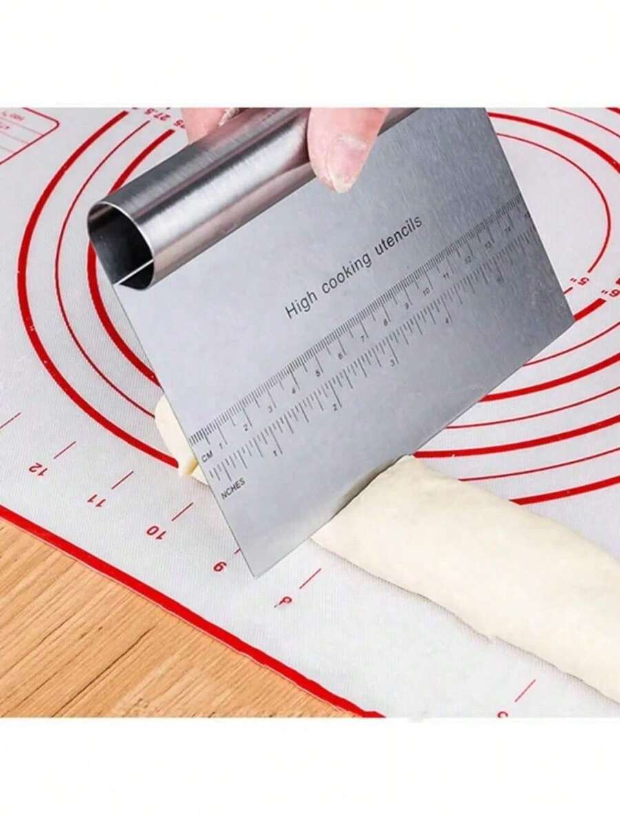 Dough Pastry Scraper Pizza Cutter Chopper With Measuring Scale ...