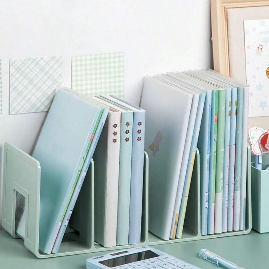 1pc Minimalist Desk Top Book Stand, Student Book Organizer, Book Rack ...