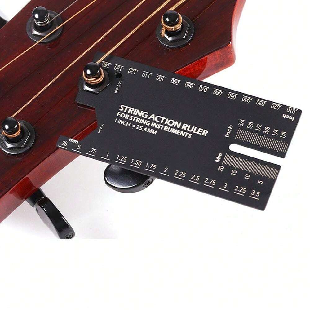 Aluminum Alloy Guitar String Distance Measuring Ruler, Electric Bass ... Aluminum Alloy Guitar String Distance Measuring Ruler, Electric Bass ...