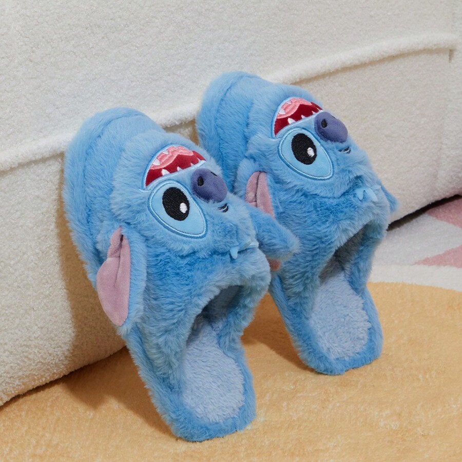 Miniso Lilo And Stitch Ultra-Soft Plush Slippers For Adult(Stitch)(CN39 ...
