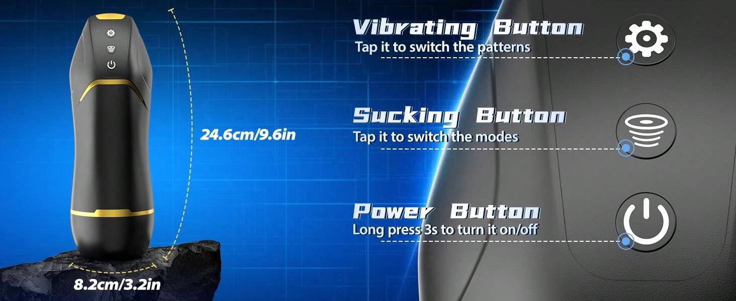 Mens Sex Toys Automatic Male Sex Toy With 5 Suction And 10 Vibration