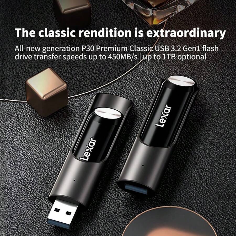 Lexar Lexar USB3.2 Gen1 JumpDrive Metal P30 Max Até 450 MB/S USB Original Flash Drive 128 GB 256 ...