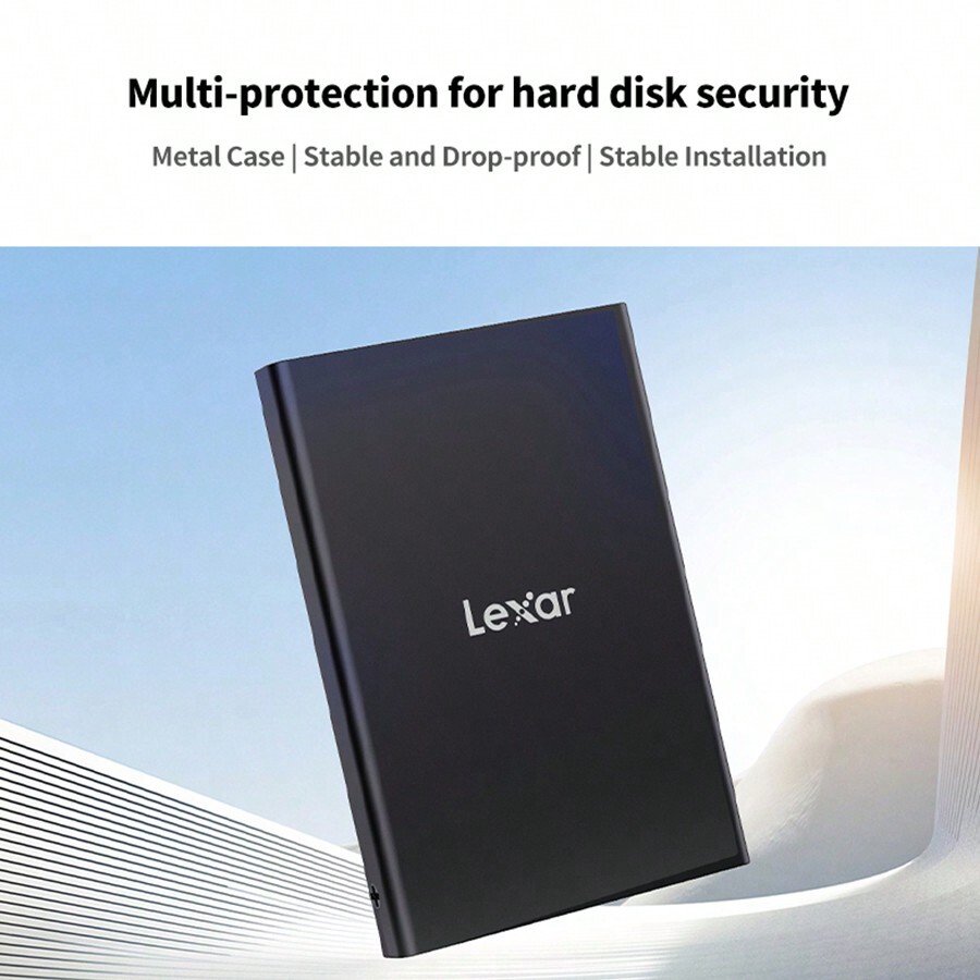 Lexar Lexar E100 Portable Hard Drive Box 2.5-Inch USB Type C 6Gbps USB3 ...