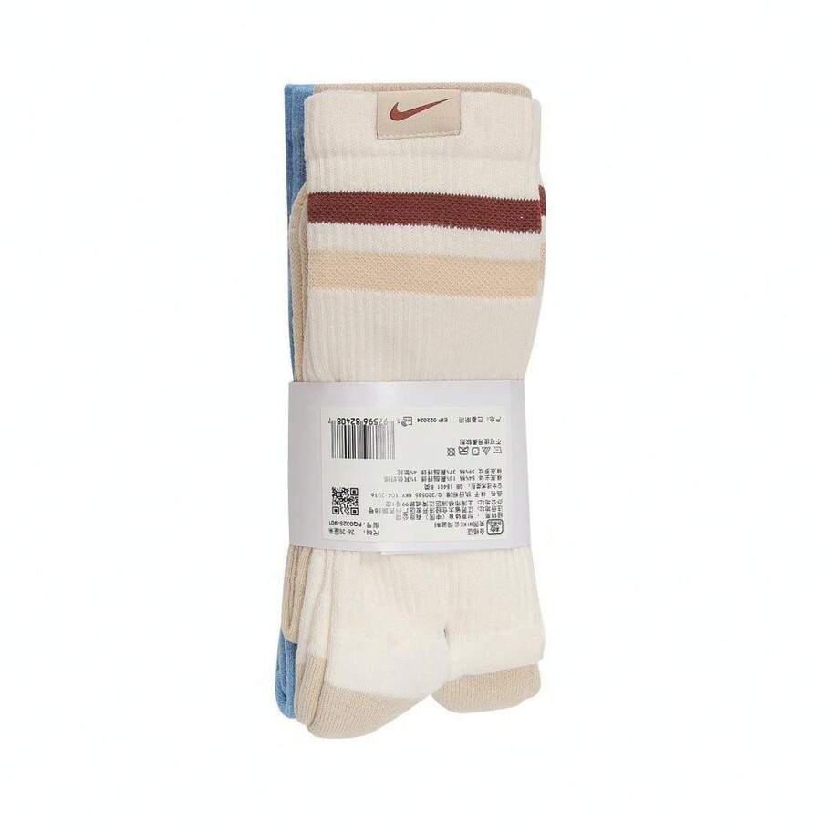 Nike 2024 Men And Women U NK ED CSH CREW 3PR-144 VRSTY Socks Long ...