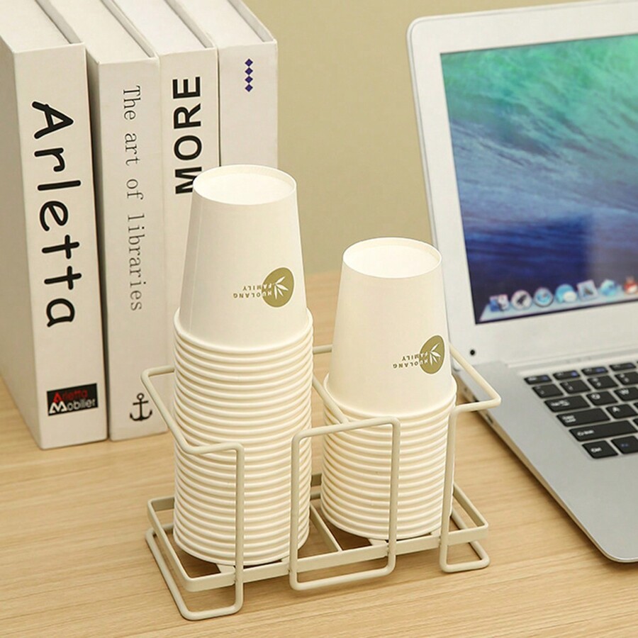 1PC Iron Paper Cup Rack, Suitable For Disposable Paper Cups, Glass Cups ...