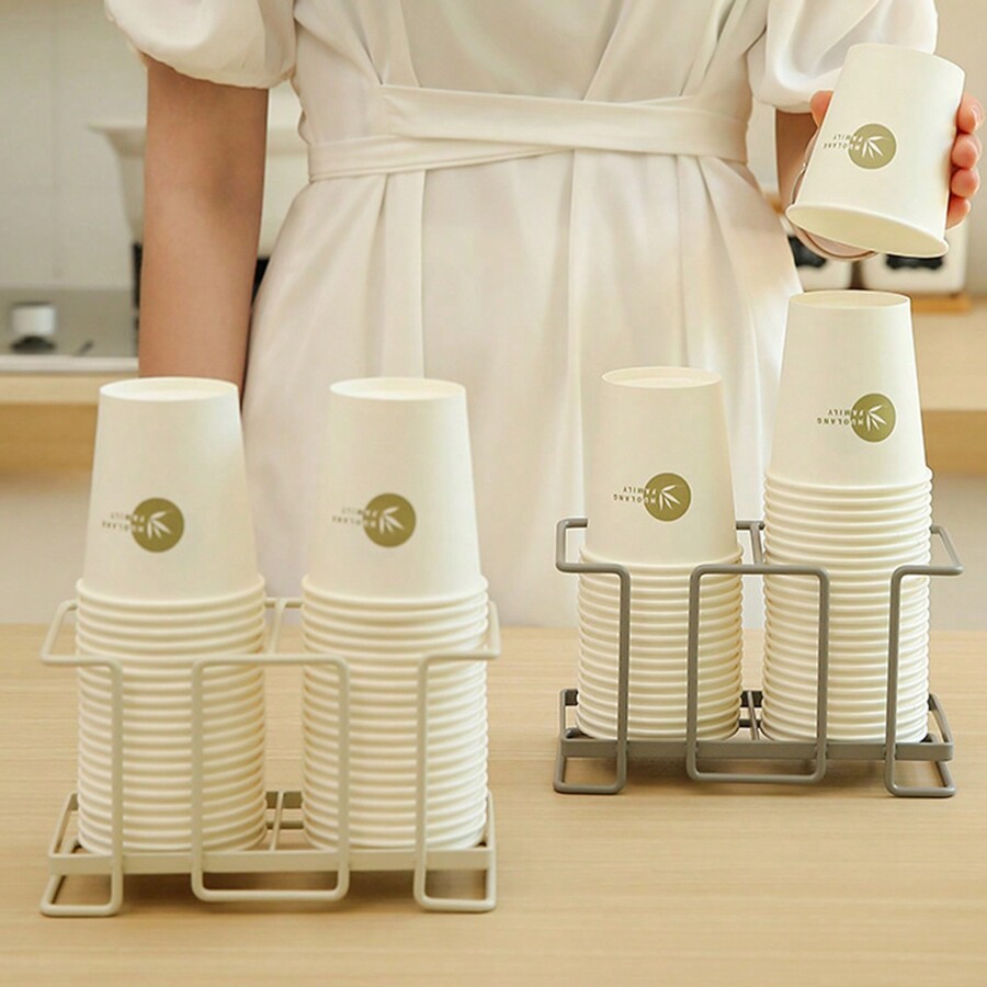1PC Iron Paper Cup Rack, Suitable For Disposable Paper Cups, Glass Cups ...