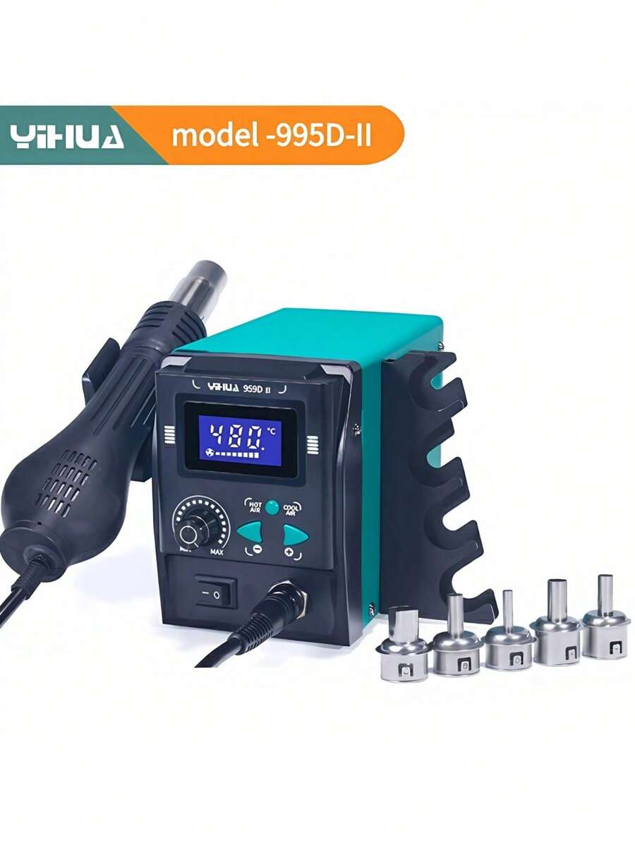 YIHUA Hot Air Gun Soldering Station Cell Phone Repair Desoldering Station Digital Hot Air ...