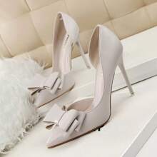 Women's Elegant Bowknot Decor Stiletto Heels, FashionPointed-Toe Pumps ...