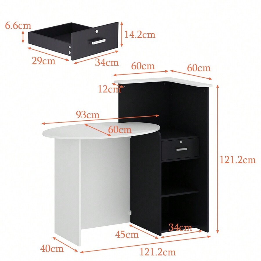 Reception Desk, Reception Desk With Oval Work Surface, Reception Table ...