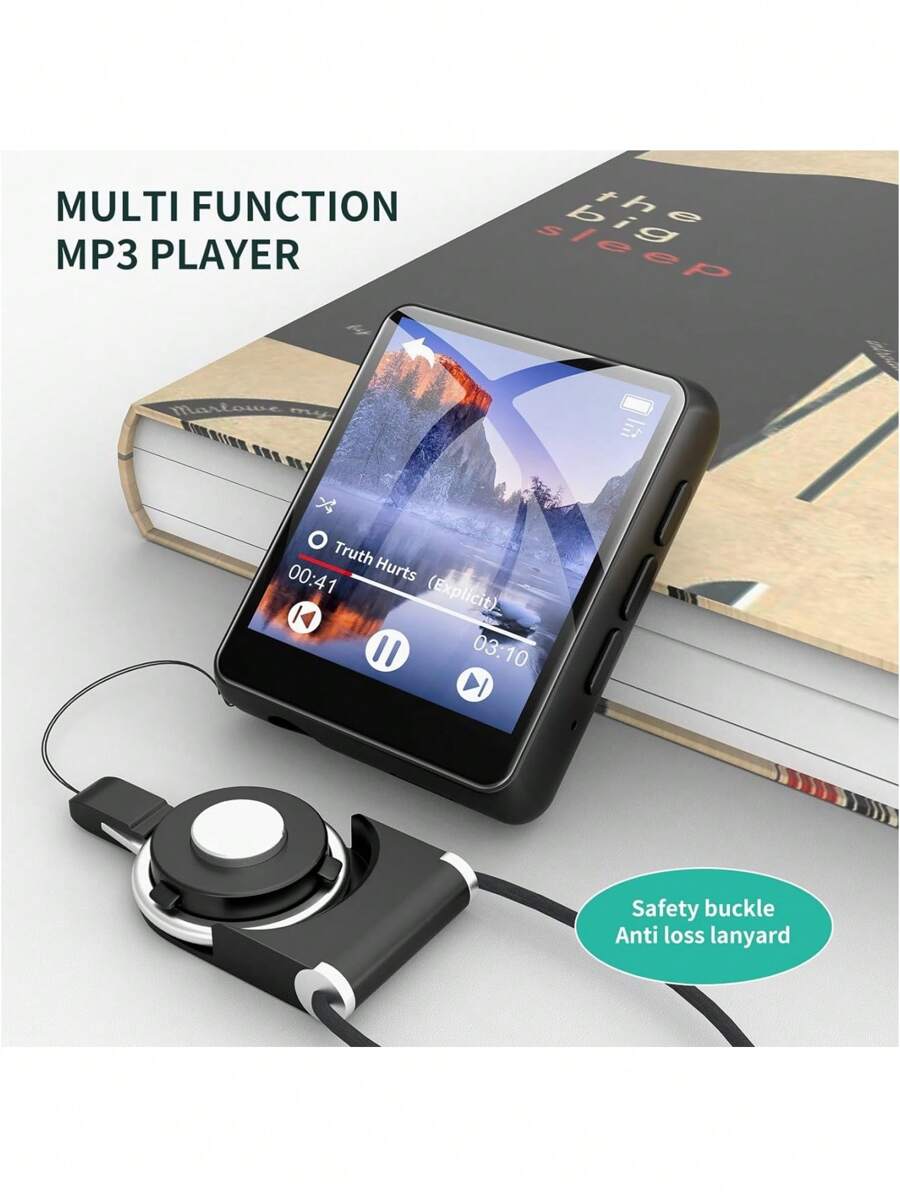 MP3 Player portátil de 32 GB com Bluetooth 5.0, tela sensível ao toque completa com alto ...