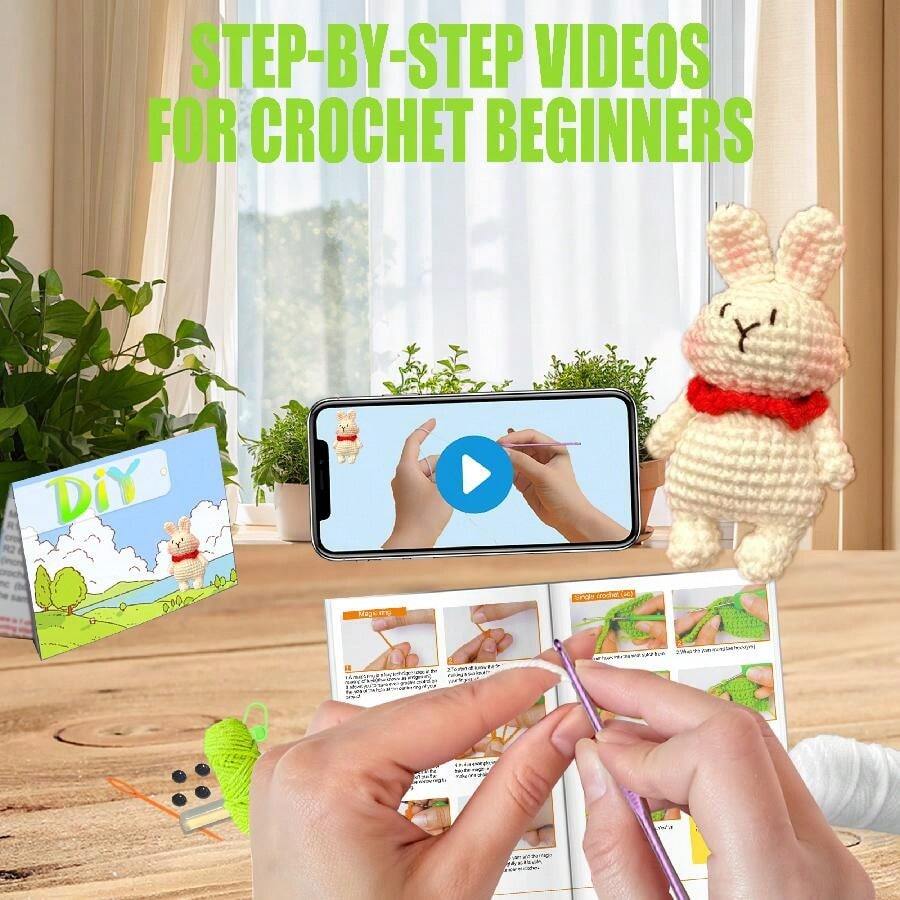 Kit fai da te per amigurumi, animali imbottiti all'uncinetto per ...