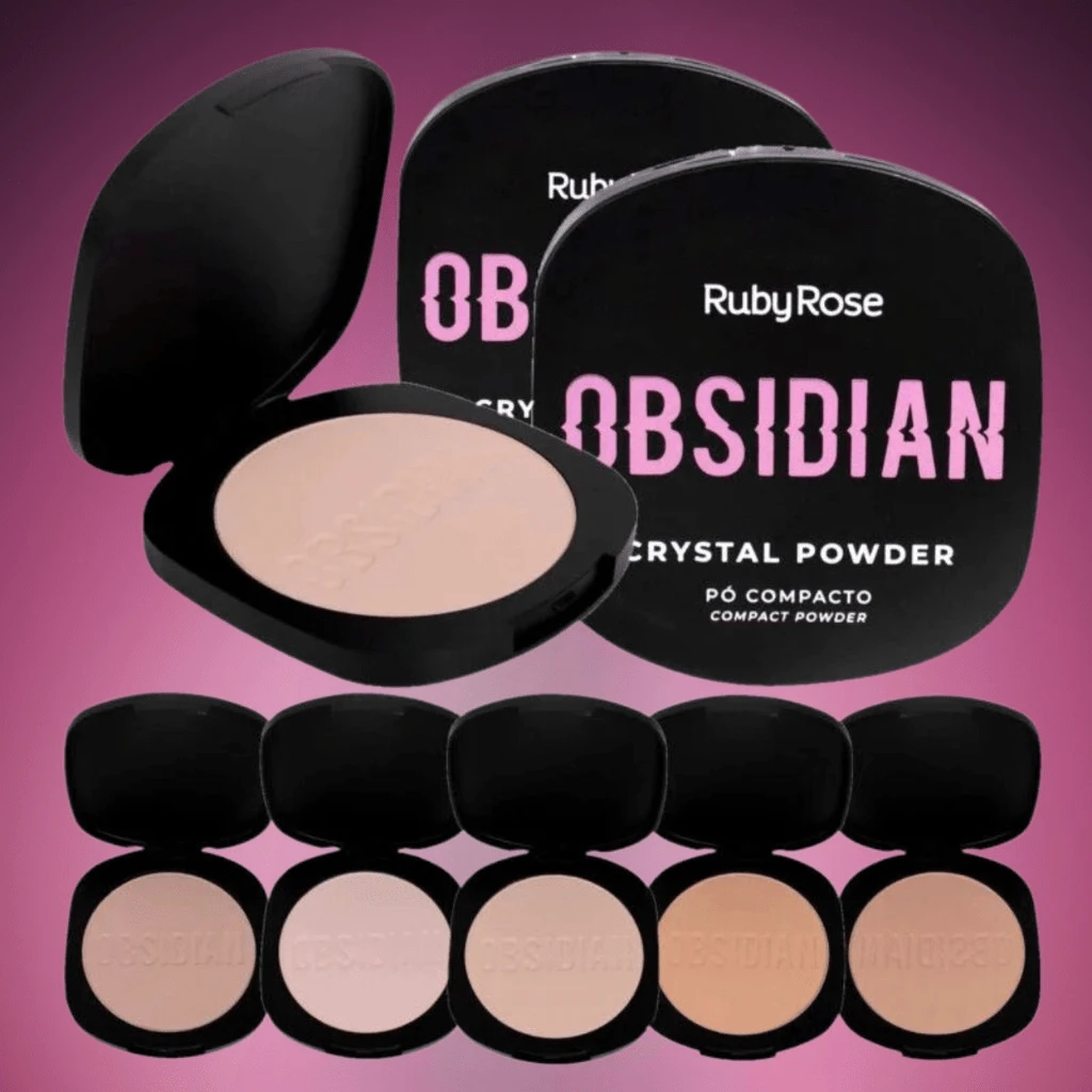 Pó Compacto Crystal Powder Obsidian BY RUBY ROSE | SHEIN Brasil