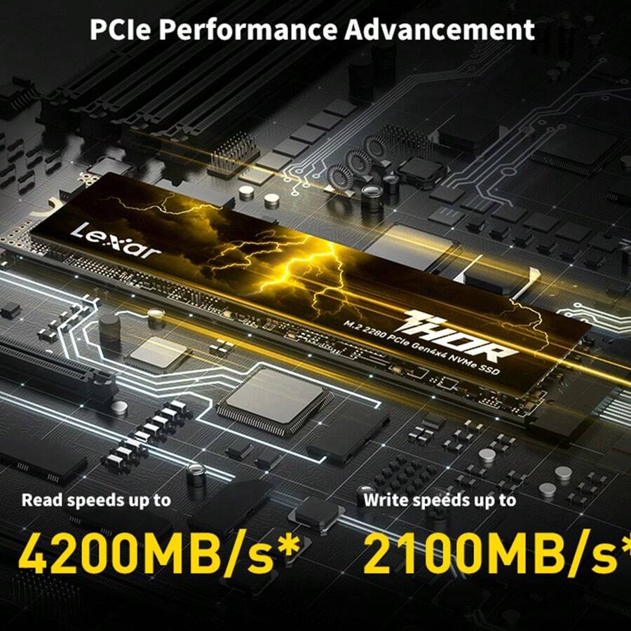 Lexar Lexar THOR SSD SSD 1TB M.2PCIe Gen 4 X 4 NVME כונן מוצק פנימי ...