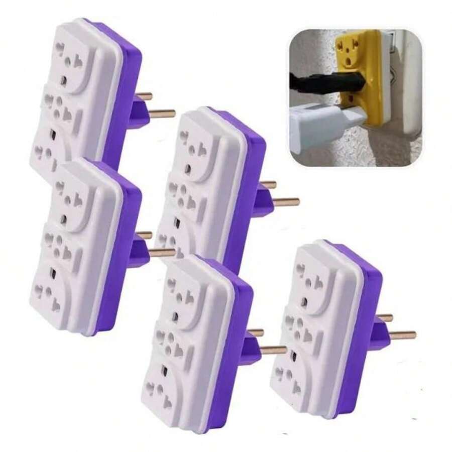 Kit 10 Triple Electrical Adapter 10A And 20A Benjamin Plug Colored Pin ...