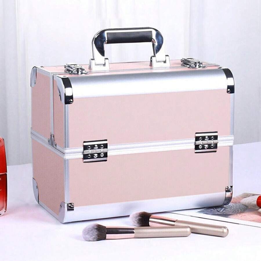 Extra Large Vanity Case Beauty Box Make Up Cosmetic Nail Storage ...