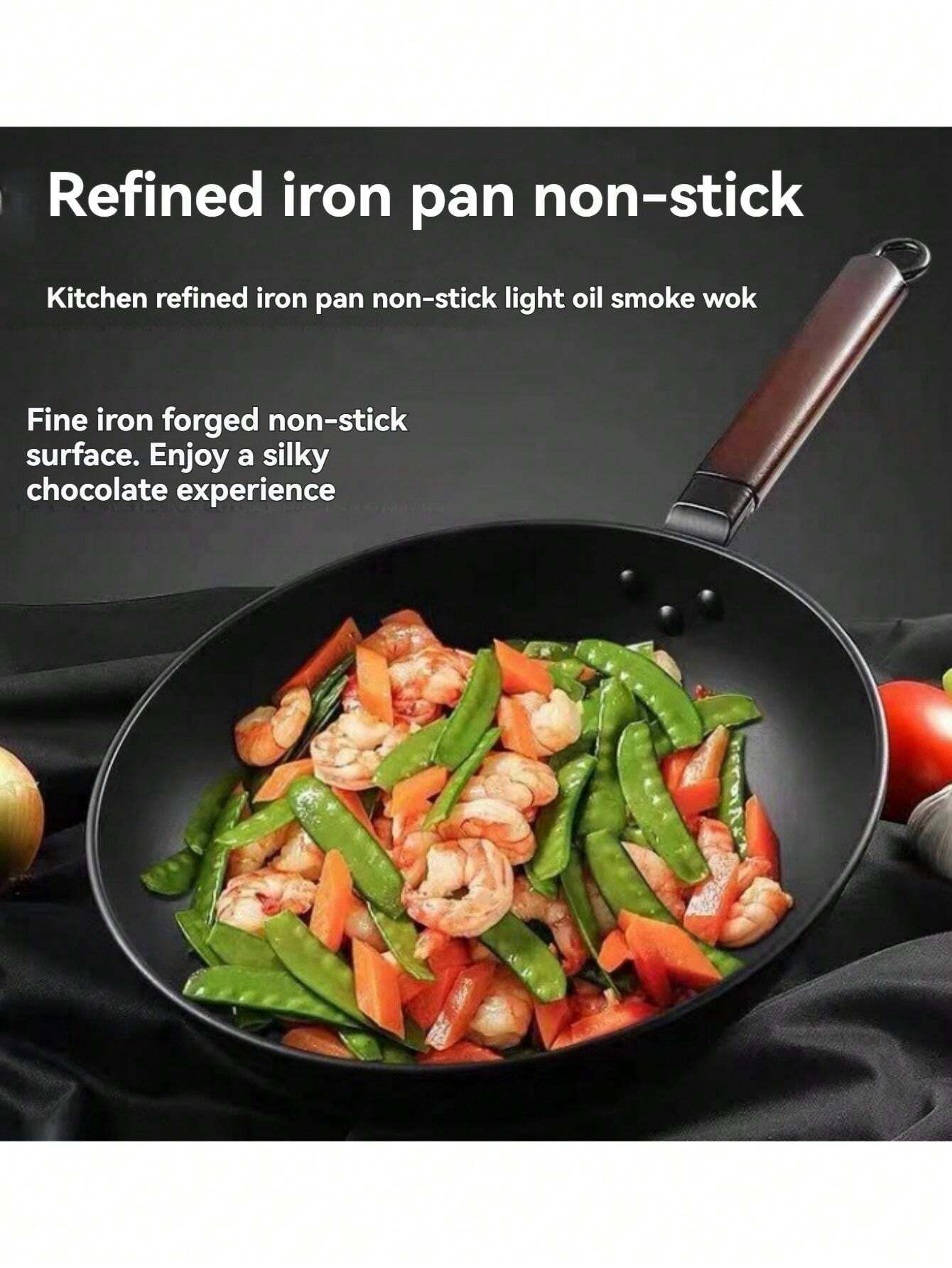 [NON REVÊTU]Faitout en fer à fond plat anti-adhésif à azote profond ...