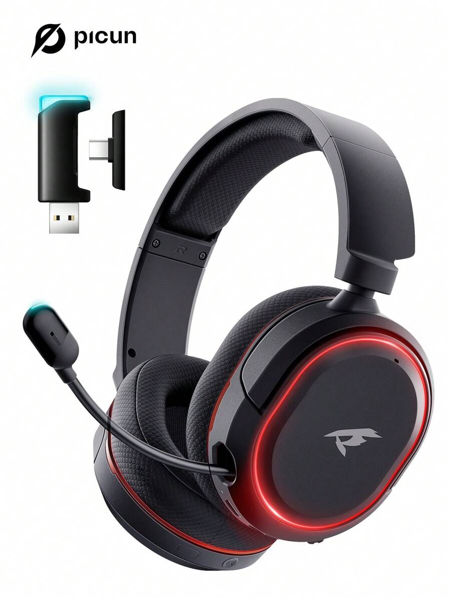 Picun Picun G2 2.4Ghz Dongle & Wireless 5.3,100H Playtime, 7.1 Surround ...