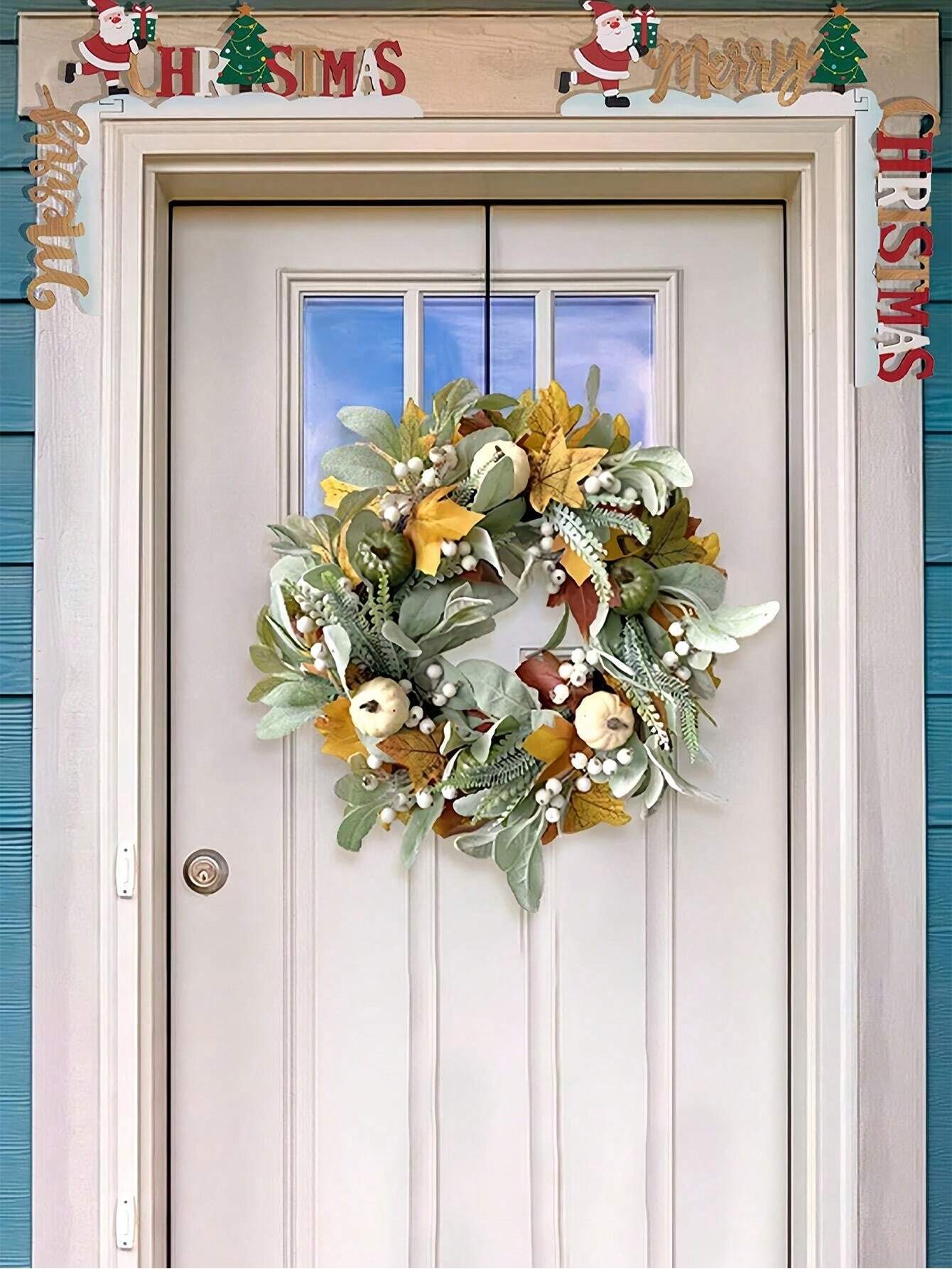 2Pcs/Set Christmas Door Topper - Christmas Door Frame Decoration ...