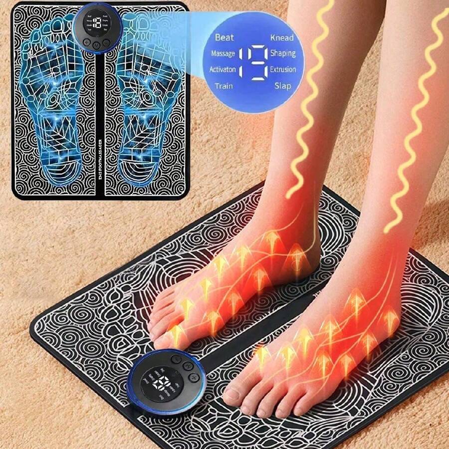 Charging Version Electric EMS Foot Massager Pad Relaxes Foot Acupoint ...