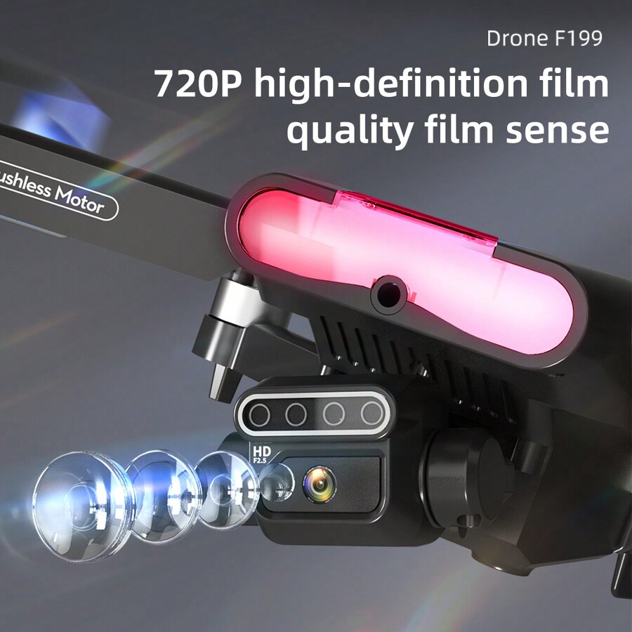 F199 Drone 720P Wide-Angle HD Dual Camera Brushless Motor WIFI FPV ...