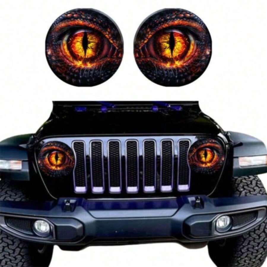 Beast Eyes Headlight Decals, Funny Car Stickers For Headlights, Bumper ...