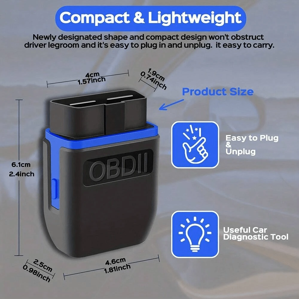 Autocodelezer Mini Draadloze Bluetooth 4.0 OBD2 Scanner Auto OBD ...