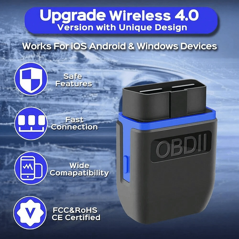 Autocodelezer Mini Draadloze Bluetooth 4.0 OBD2 Scanner Auto OBD ...