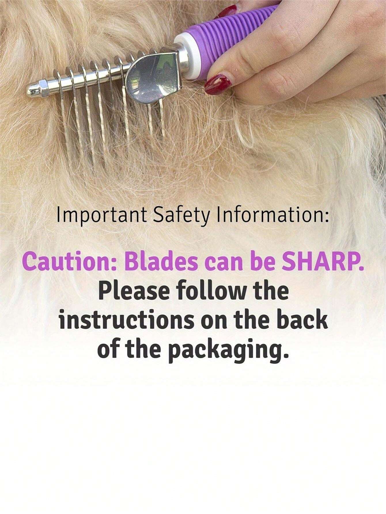 Pet Long Hair Detangling Brush, Dematting Comb For Long Haired Dogs ...