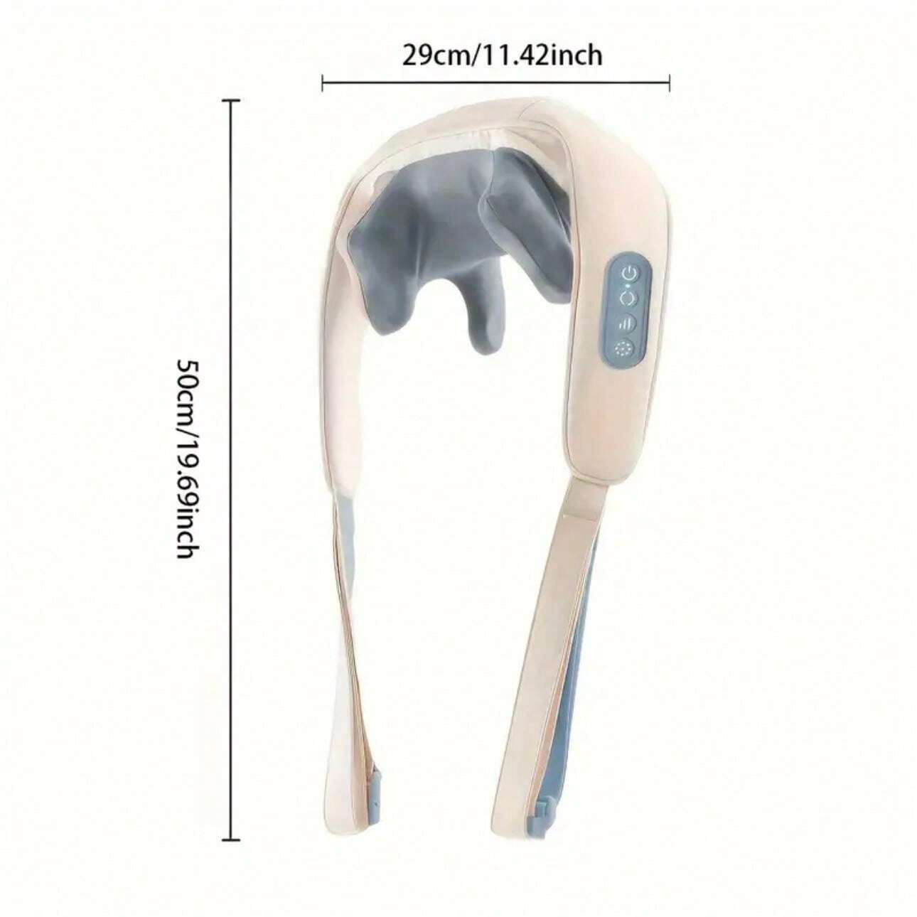 Appareil de massage du cou rechargeable - Pétrisse les épaules, le cou, la taille et le dos via ...