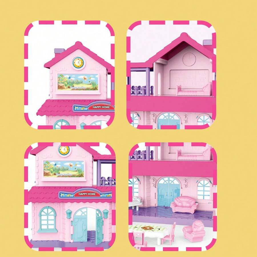 Ensemble de jeu de maison de poupée pour enfants, jouet d'ameublement ...