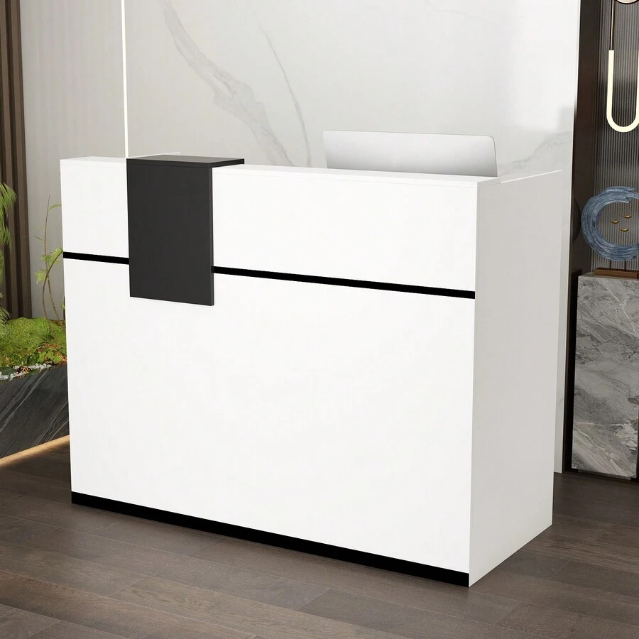 Reception Desk, Reception Desk, Lockable Drawer, Reception Desk With ...