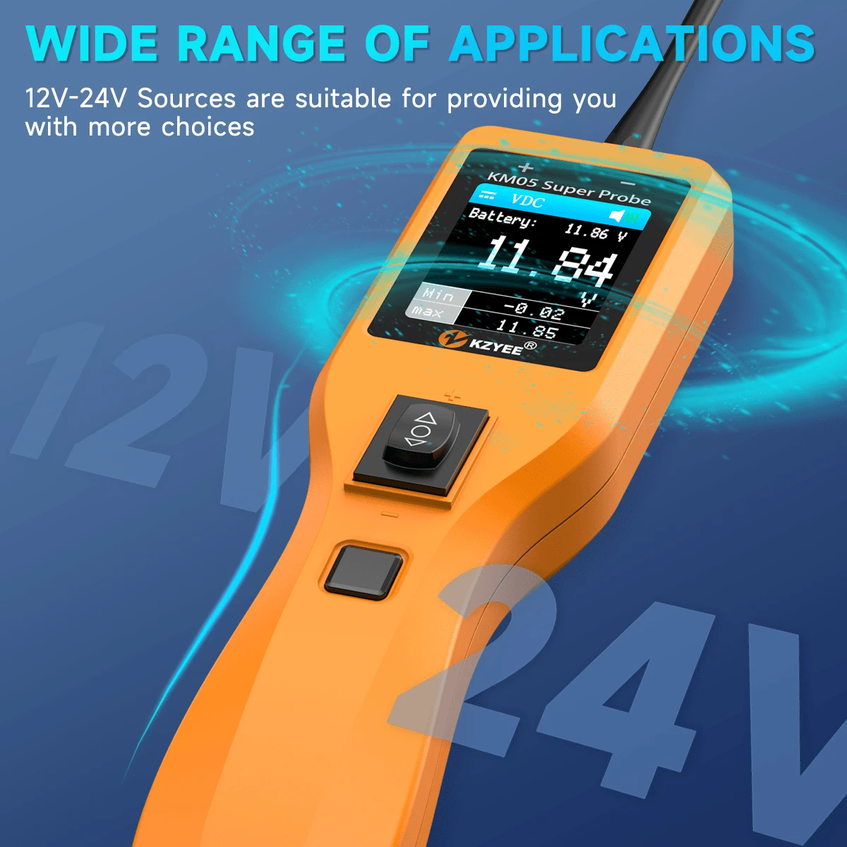 Kit de Sonda Elétrica, Voltímetro e Amperímetro KZYEE KM05 para Testes ...