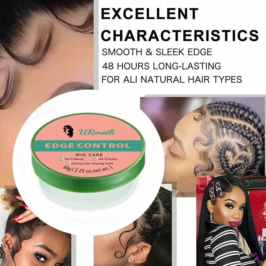 Edge Control Wax 64g,Lasting Non-Greasy Edge Control Effect, Super Long ...