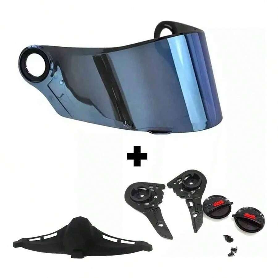 Ls2 Ff358 Helmet Visor Blue Iridium With Repair Plus Nose Guard | SHEIN USA